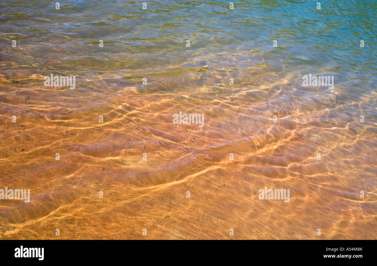 Water color changes according to depth and bottom type , Finland Stock ...