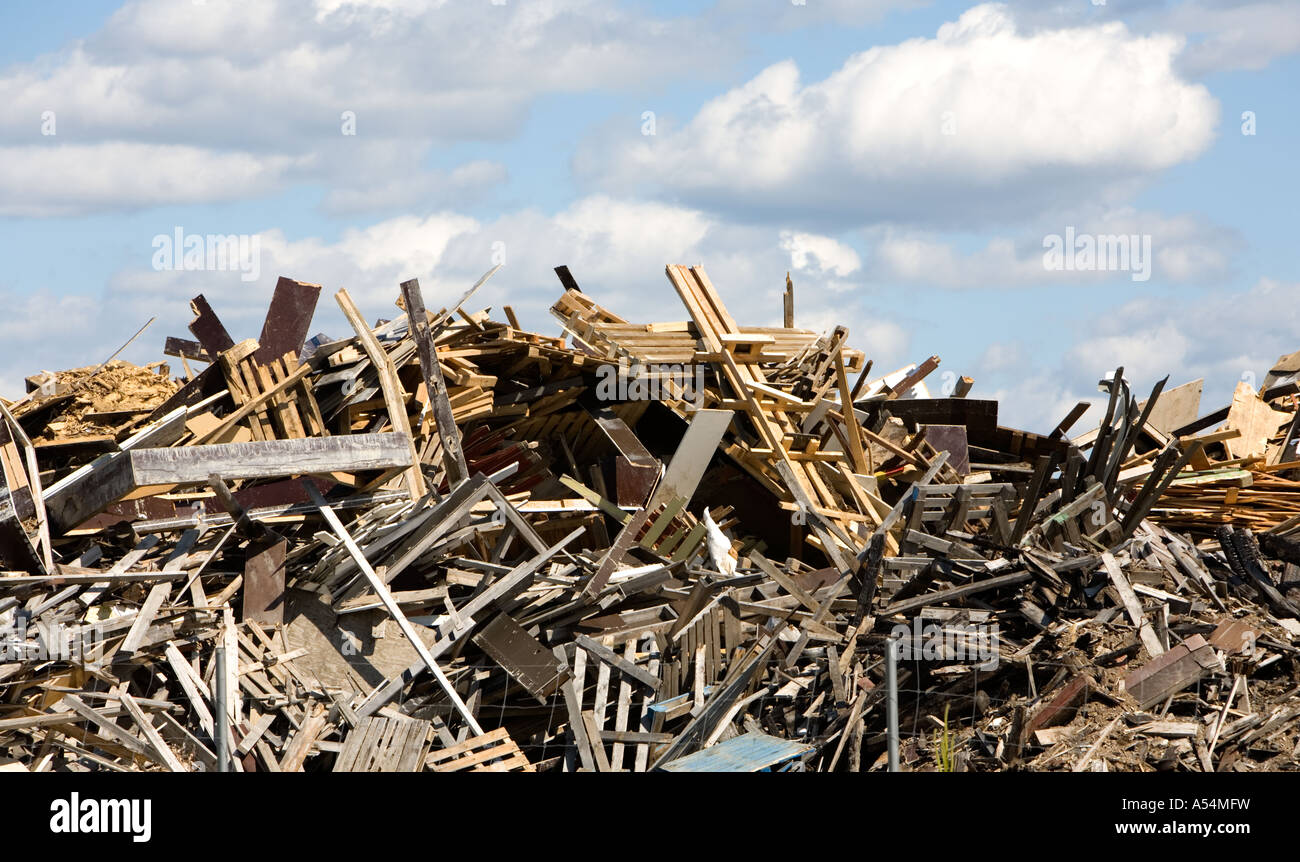 Messy pile of wooden construction debris , Finland Stock Photo - Alamy
