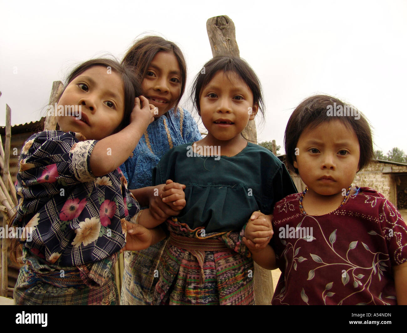 Painet ip1699 guatemala mayan girls santa clara laguna country ...