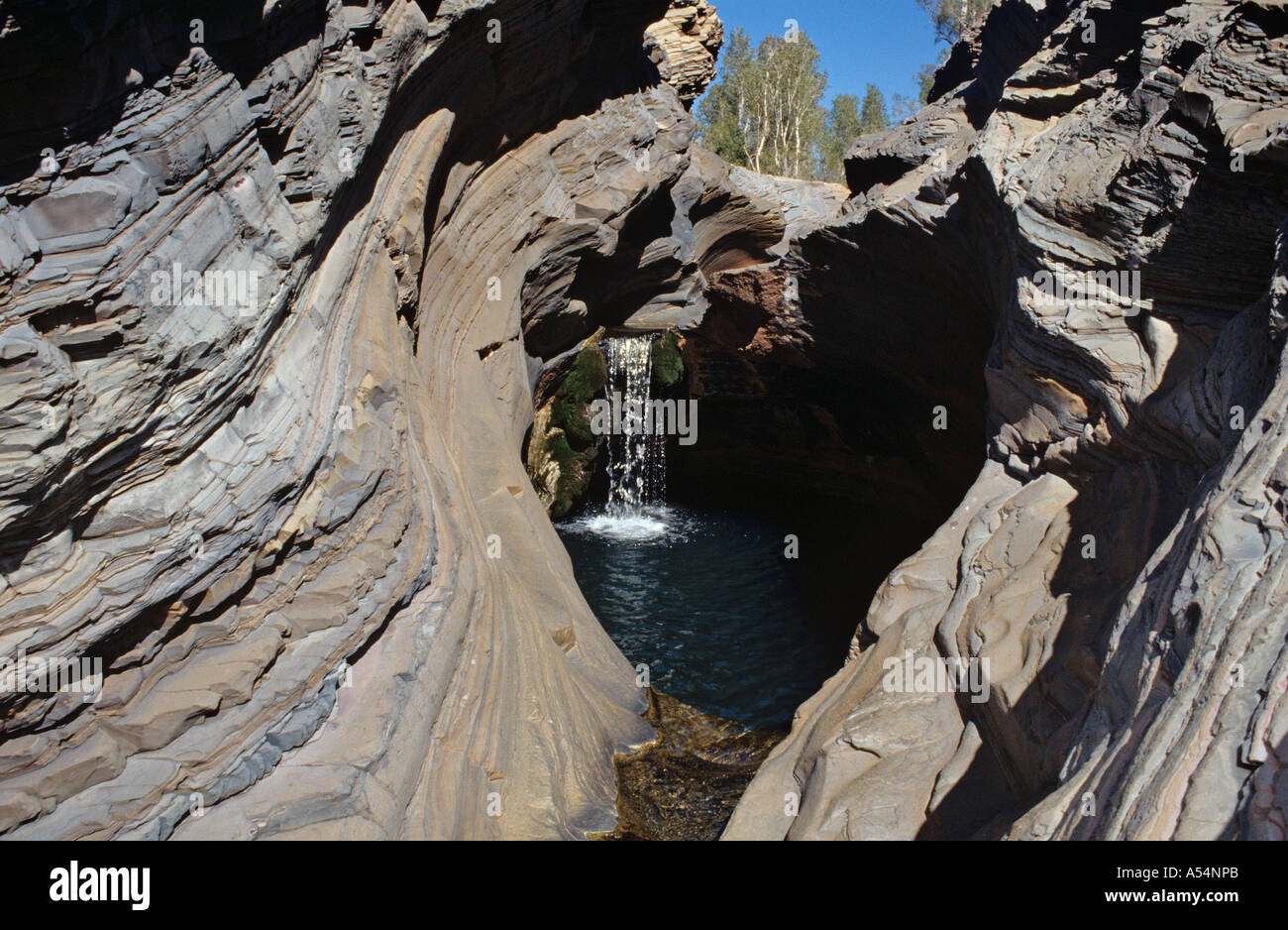 Spa pool in the Hammersley gorge Karijini National Park Western ...