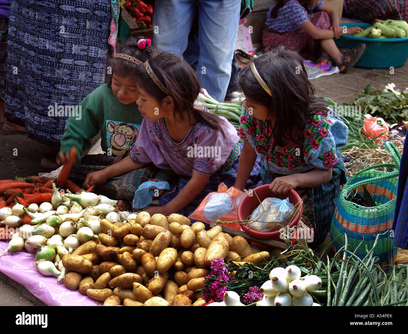 Painet ip1787 guatemala weekly mayan market san lucas toliman country ...