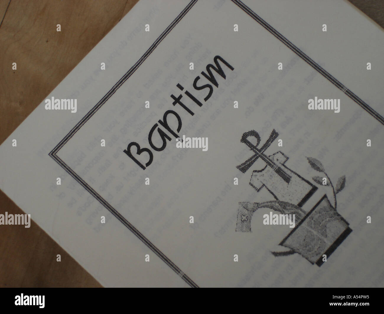 Order of Service for a Baptism in a Catholic Church Stock Photo - Alamy