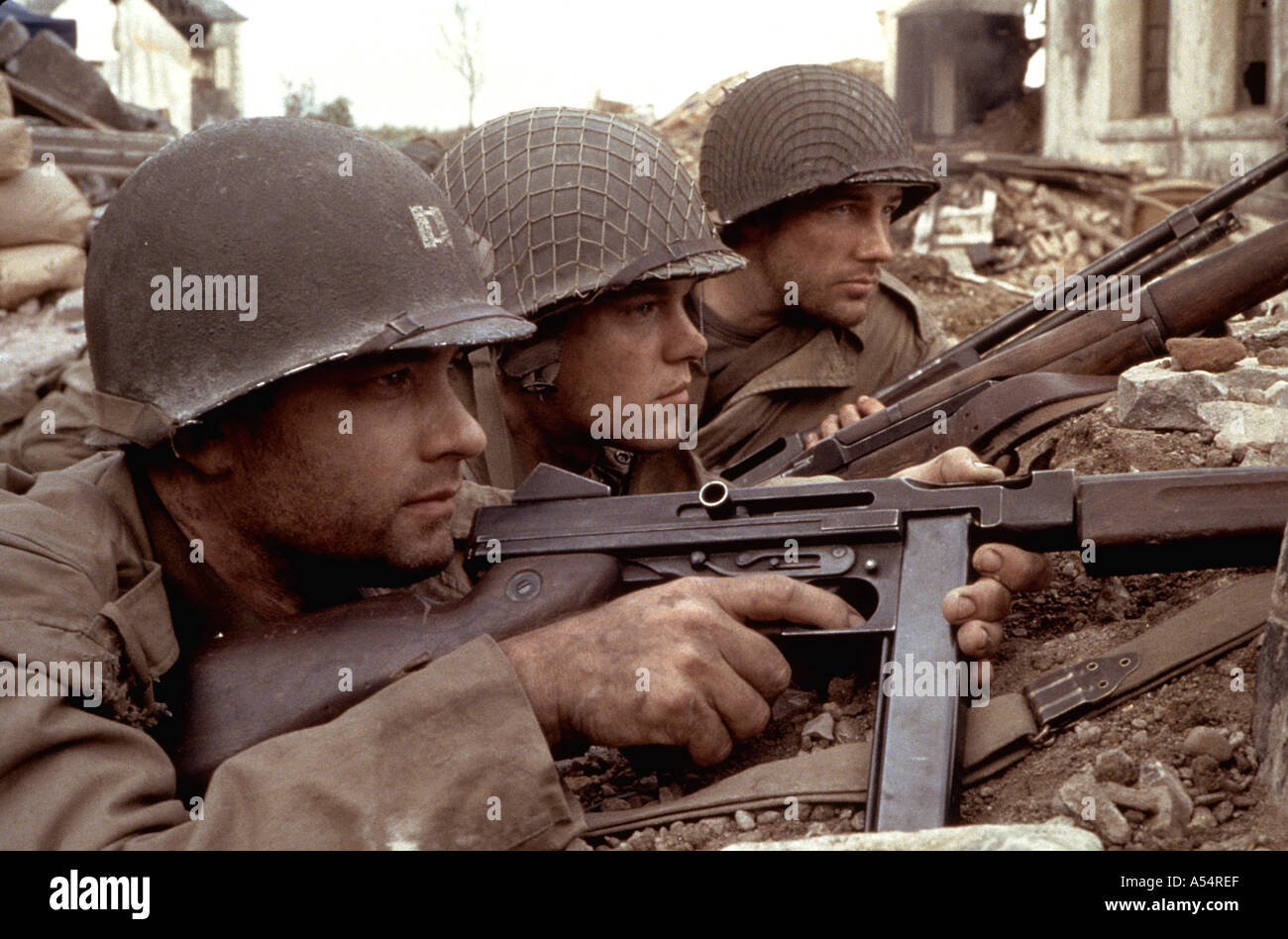 SAVING PRIVATE RYAN 1998 film starring l r Tom Hanks Matt Damon and ...