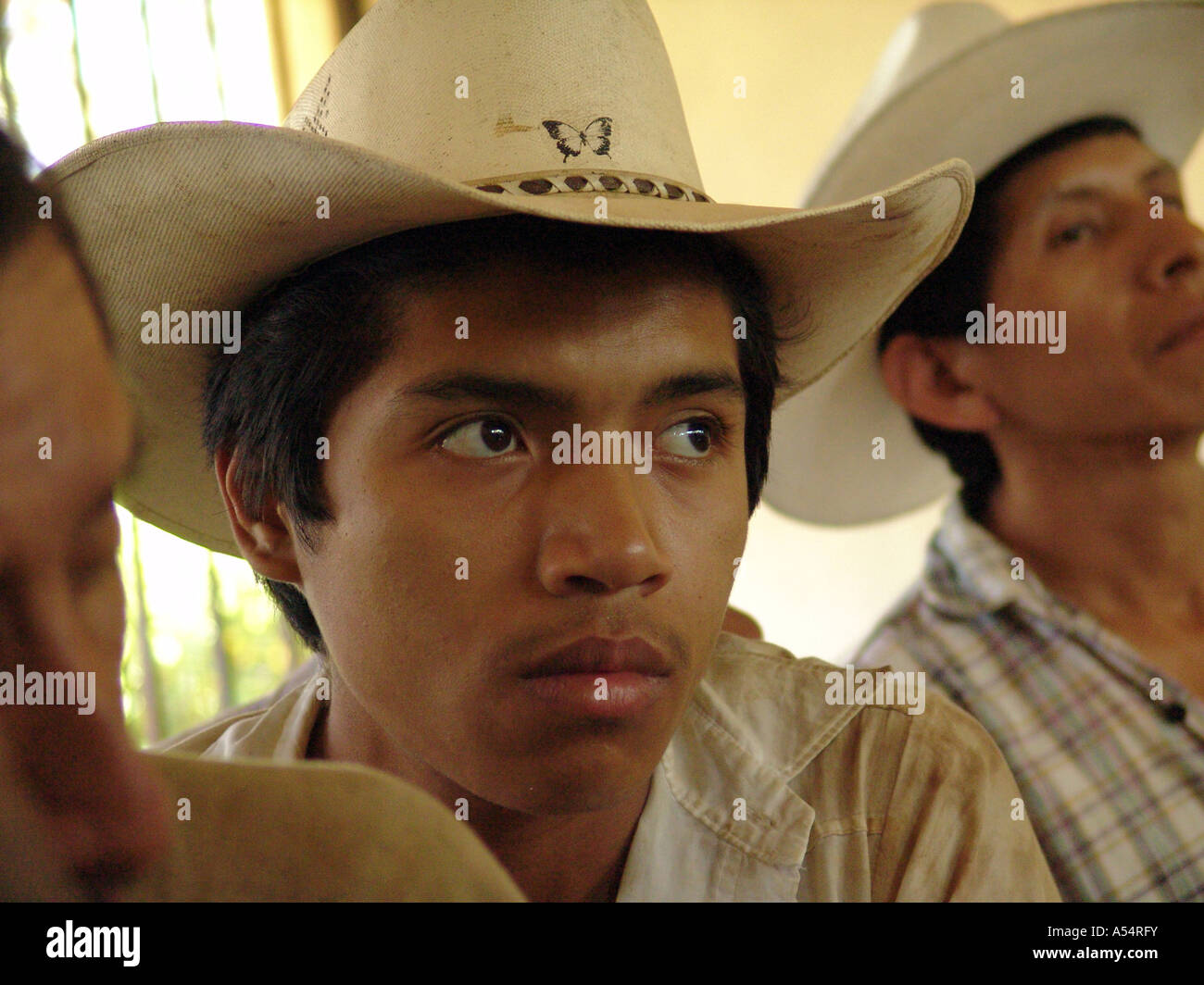 Painet ip1883 honduras men community meeting discuss new water project ...