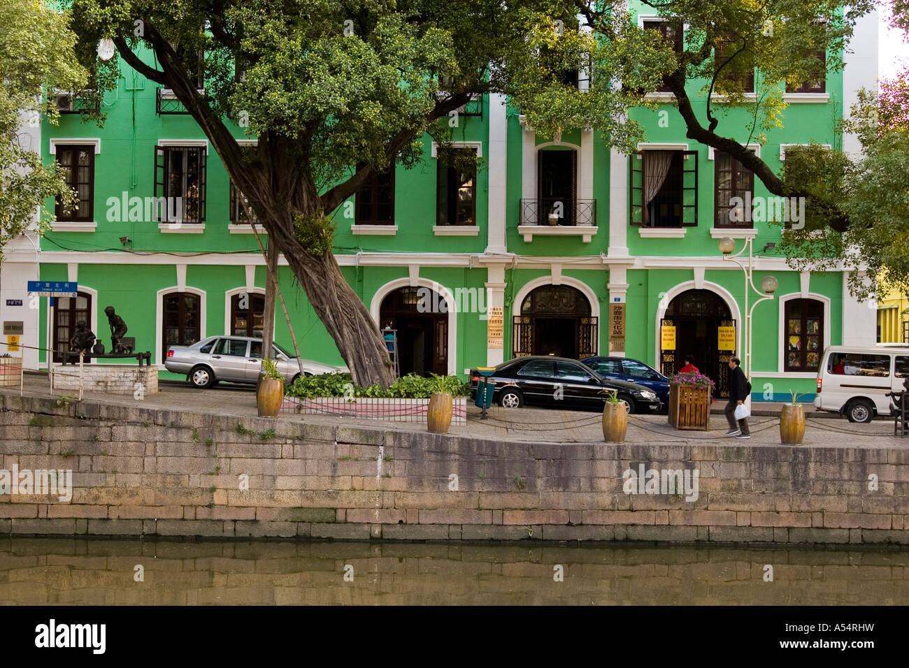 Coloinal architecture Shamian Island Guangzhou China Stock Photo - Alamy