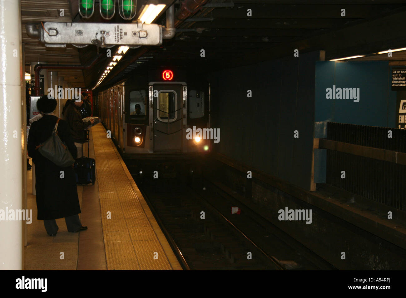 New York City subway train Stock Photo - Alamy