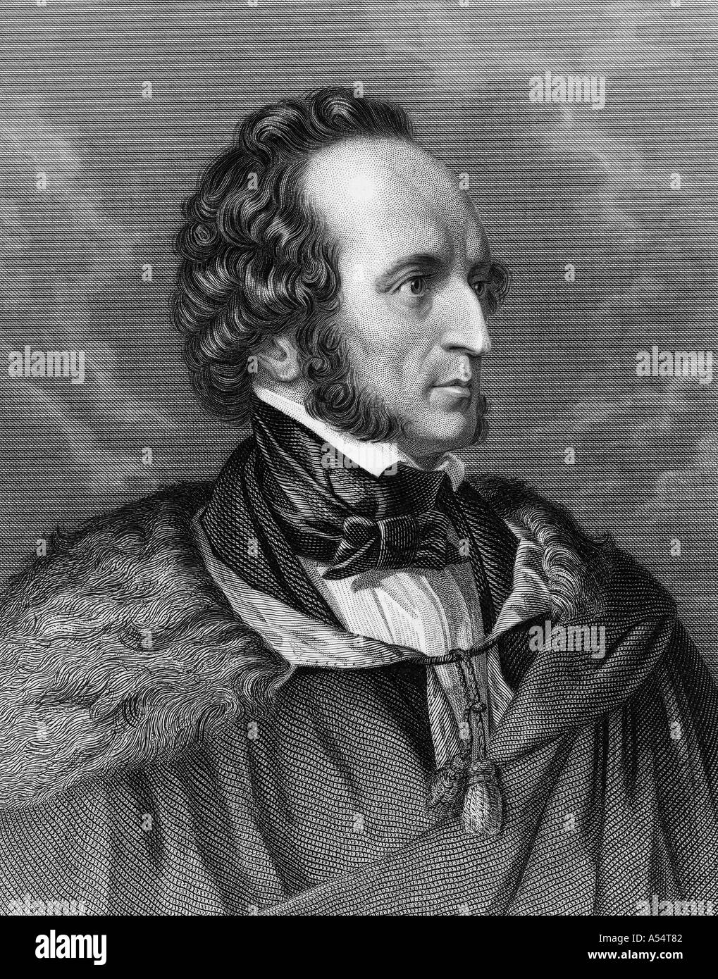 Felix mendelssohn 1809 1847 german composer hi-res stock photography ...