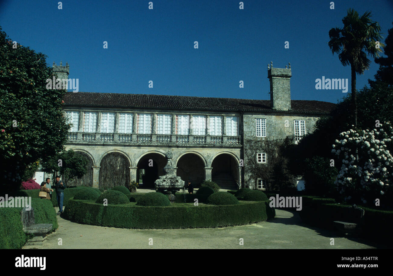 The 17th century gardens of the Pazo de Oca manor house in Galicia ...