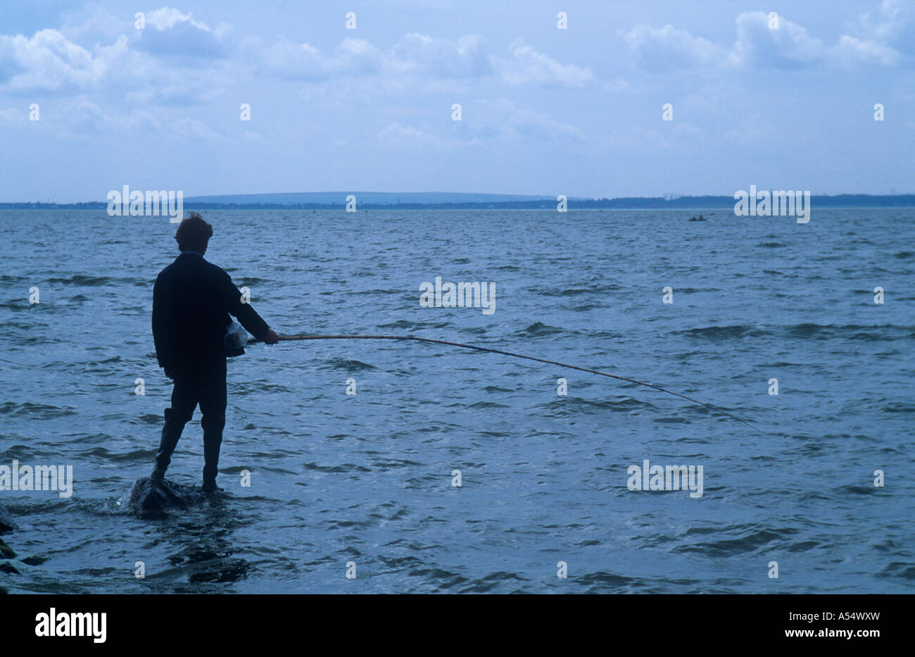 man fishing in the lake, Chelyabinsk, Russia Stock Photo - Alamy