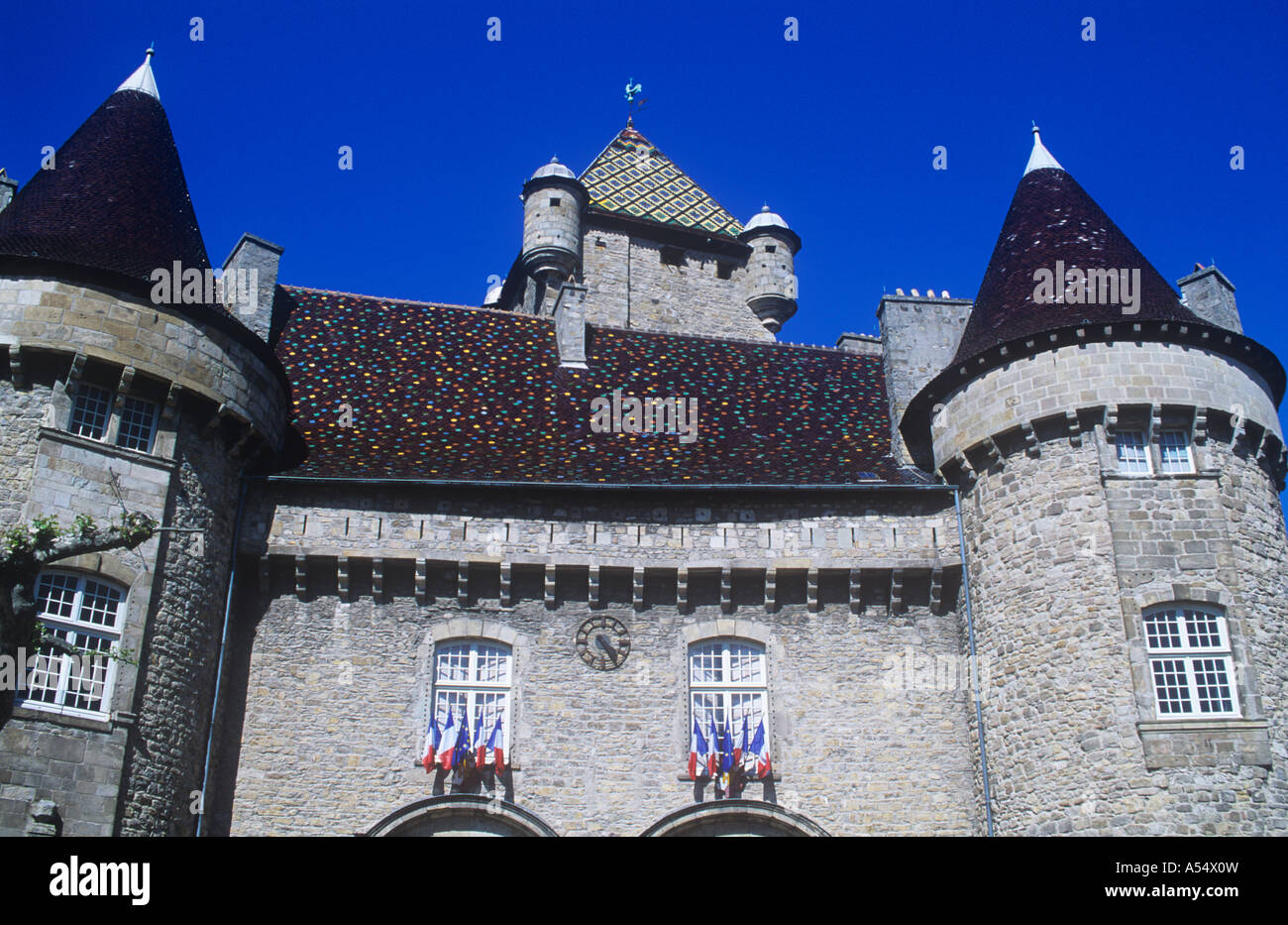 castle roof, Aubenas, Ardeche, France Stock Photo - Alamy