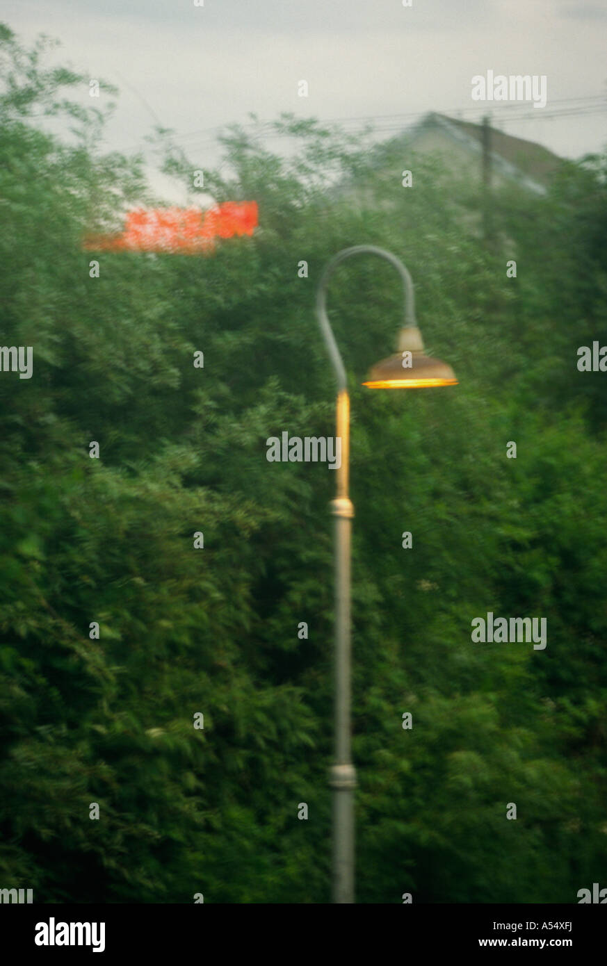 Lamp post Mystic Train Station CT Stock Photo - Alamy