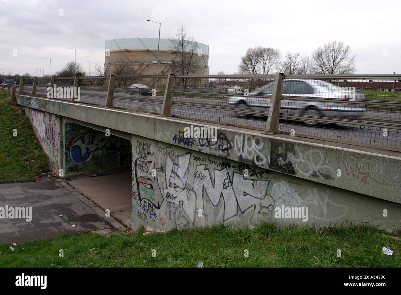 Great Western Way dual carriageway and gasworks in Swindon Wiltshire ... Great Western Way dual carriageway and gasworks in Swindon Wiltshire ...