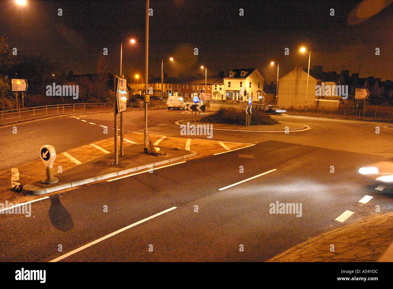 Bruce Street Bridges in Swindon at night Stock Photo - Alamy