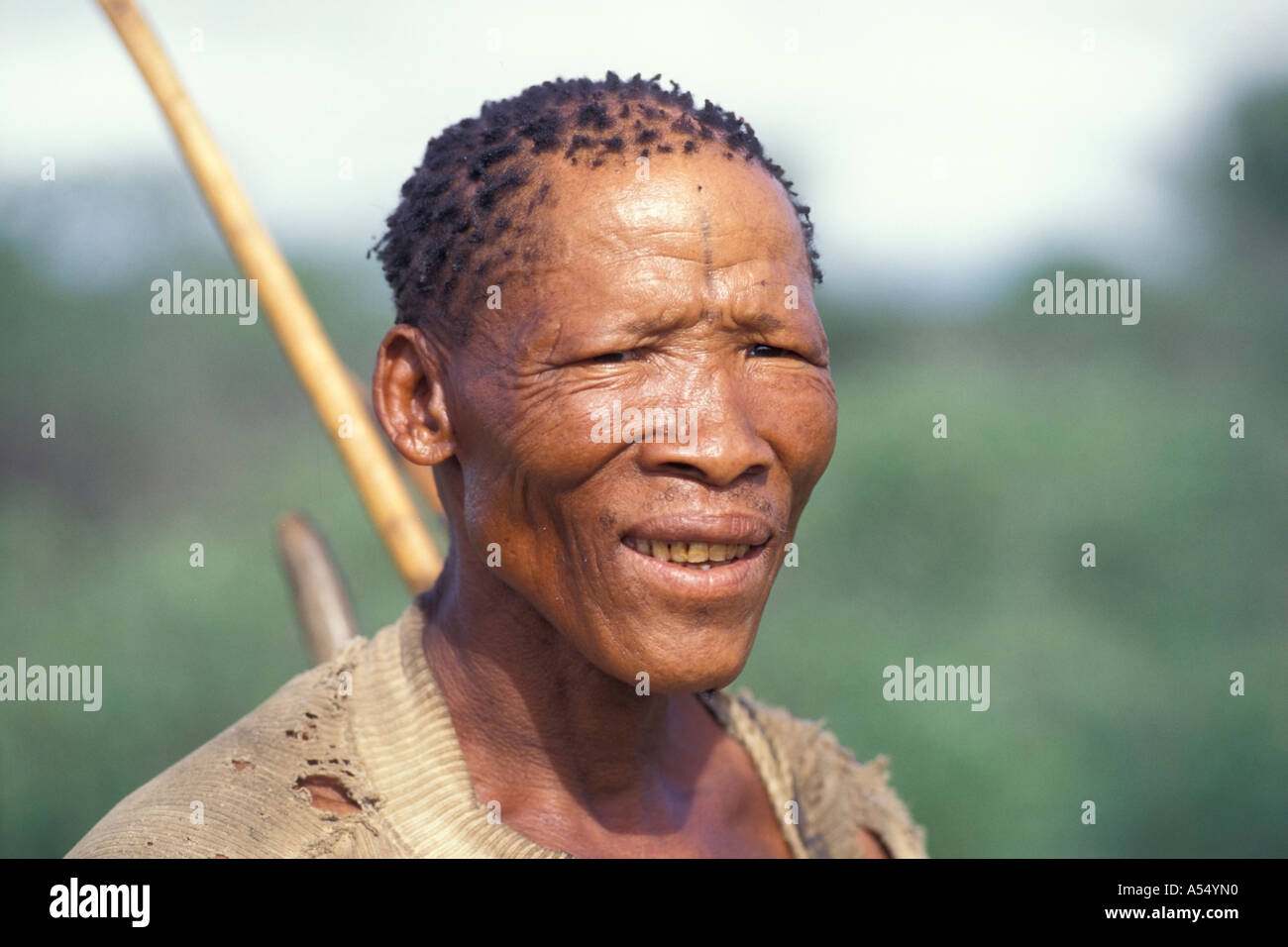 Old Bushman in Namibia Stock Photo - Alamy