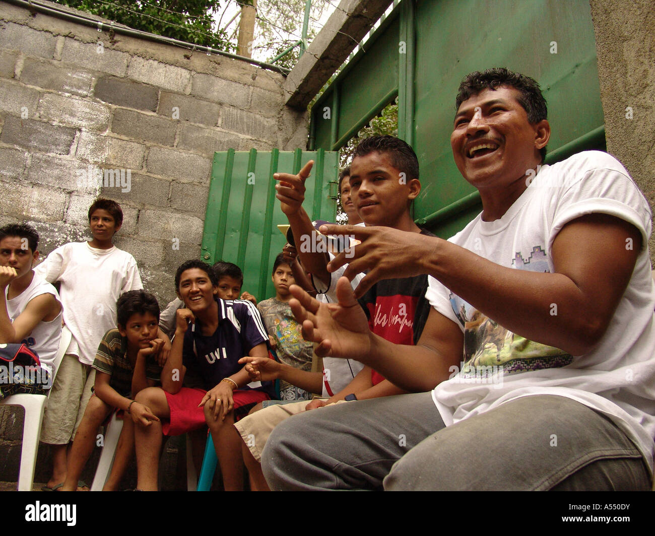 Painet ip2273 nicaragua gang members meeting men violence organisation ...