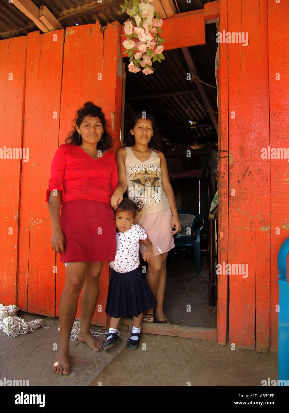 Painet ip2276 nicaragua slum dwellers front house managua country ...