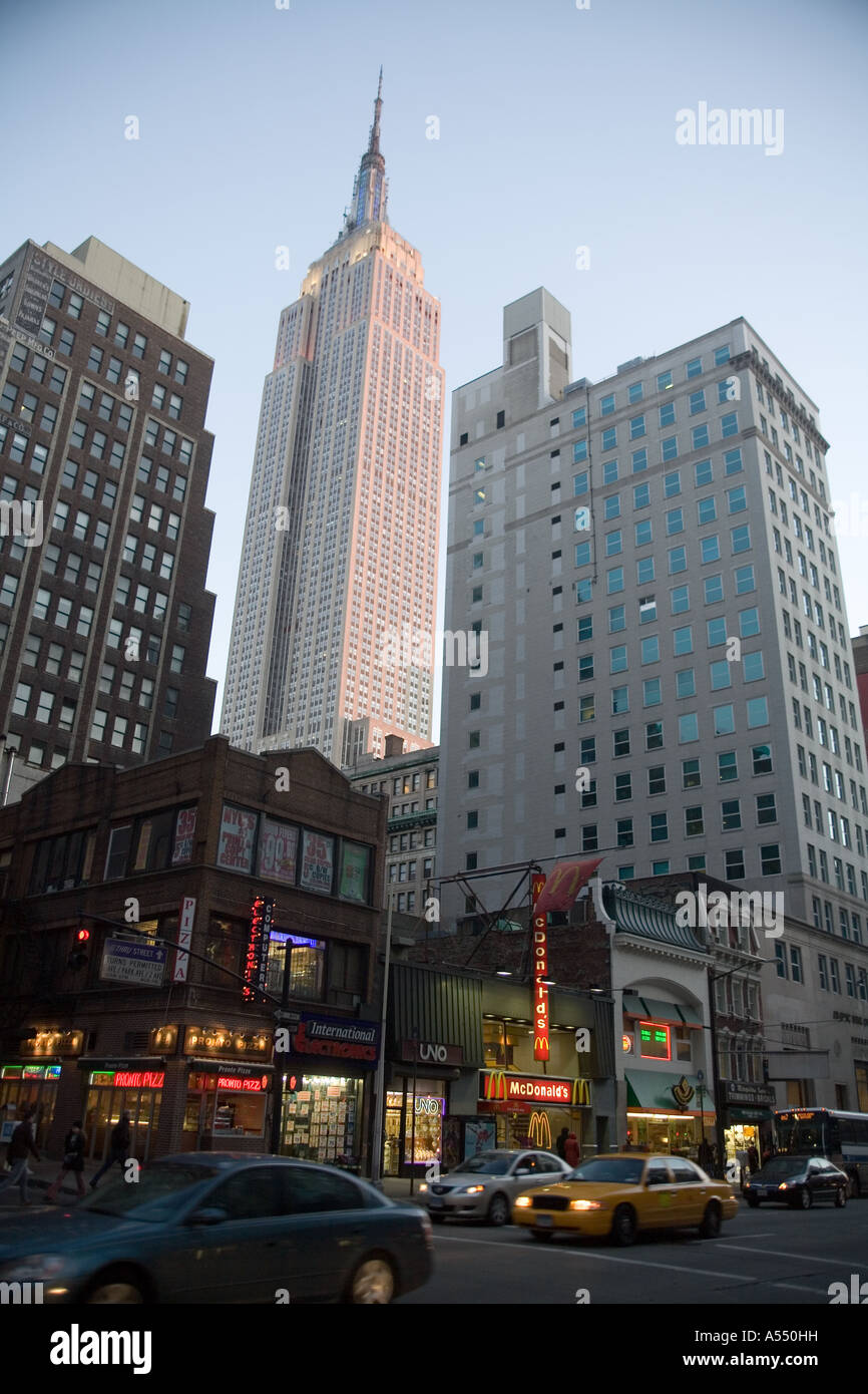 Empire State Building from midtown NYC Stock Photo - Alamy