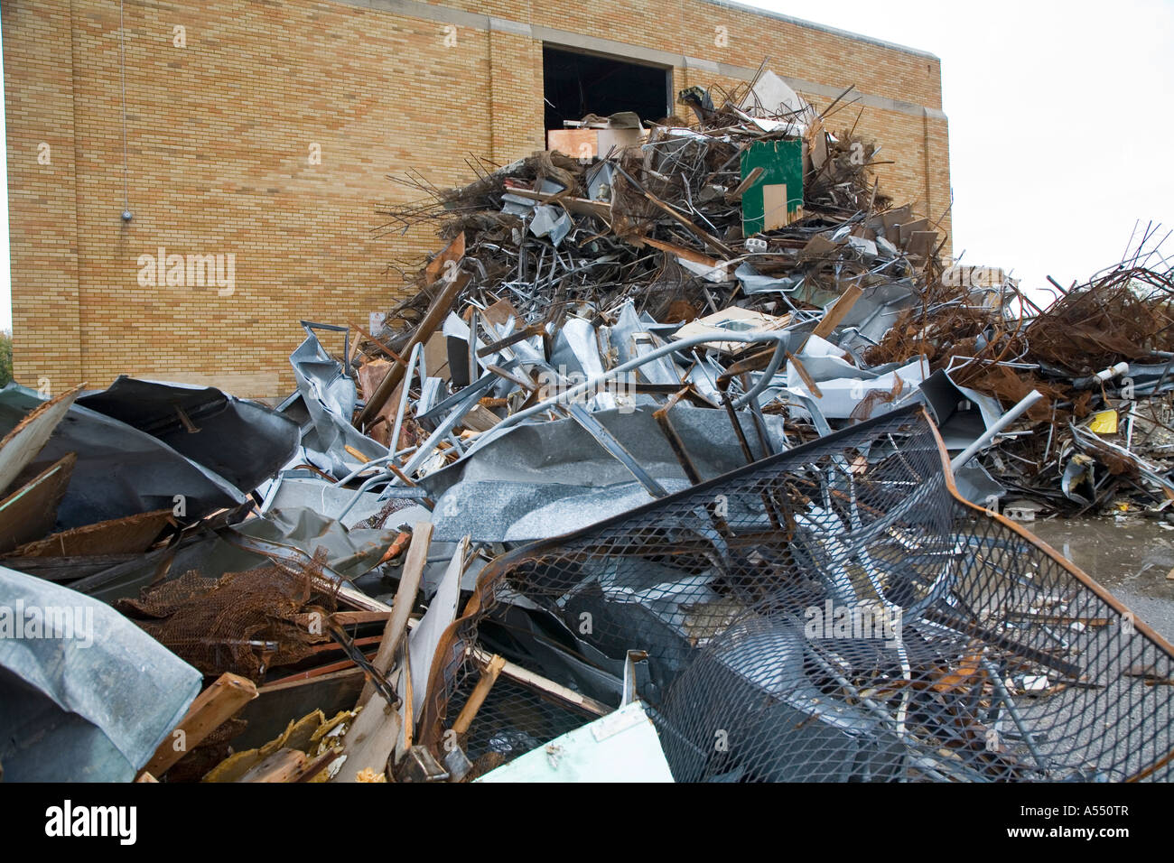 School Being Demolished Stock Photo - Alamy