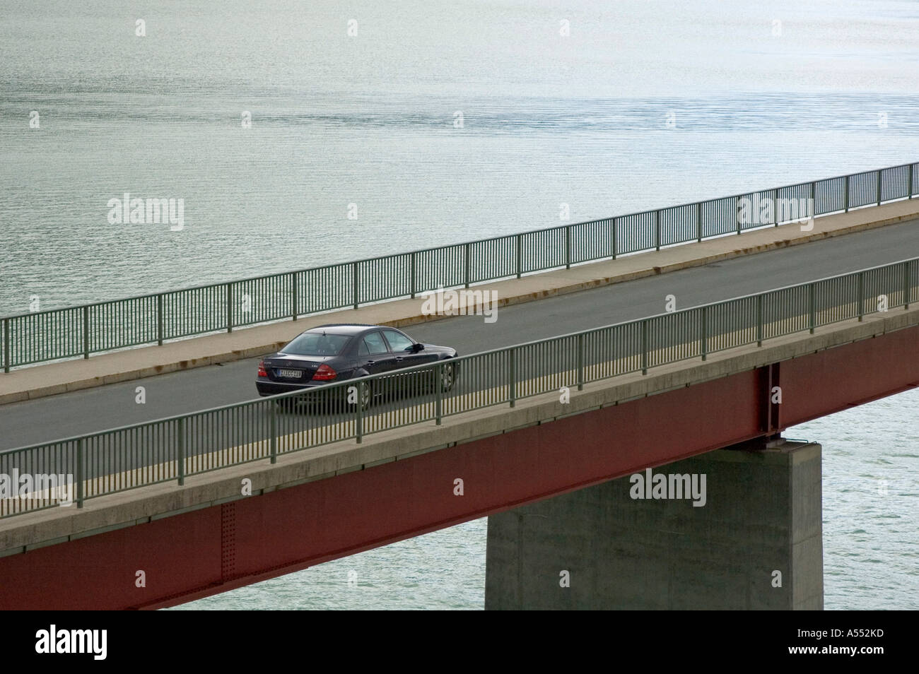 Car on a bridge over water Stock Photo - Alamy
