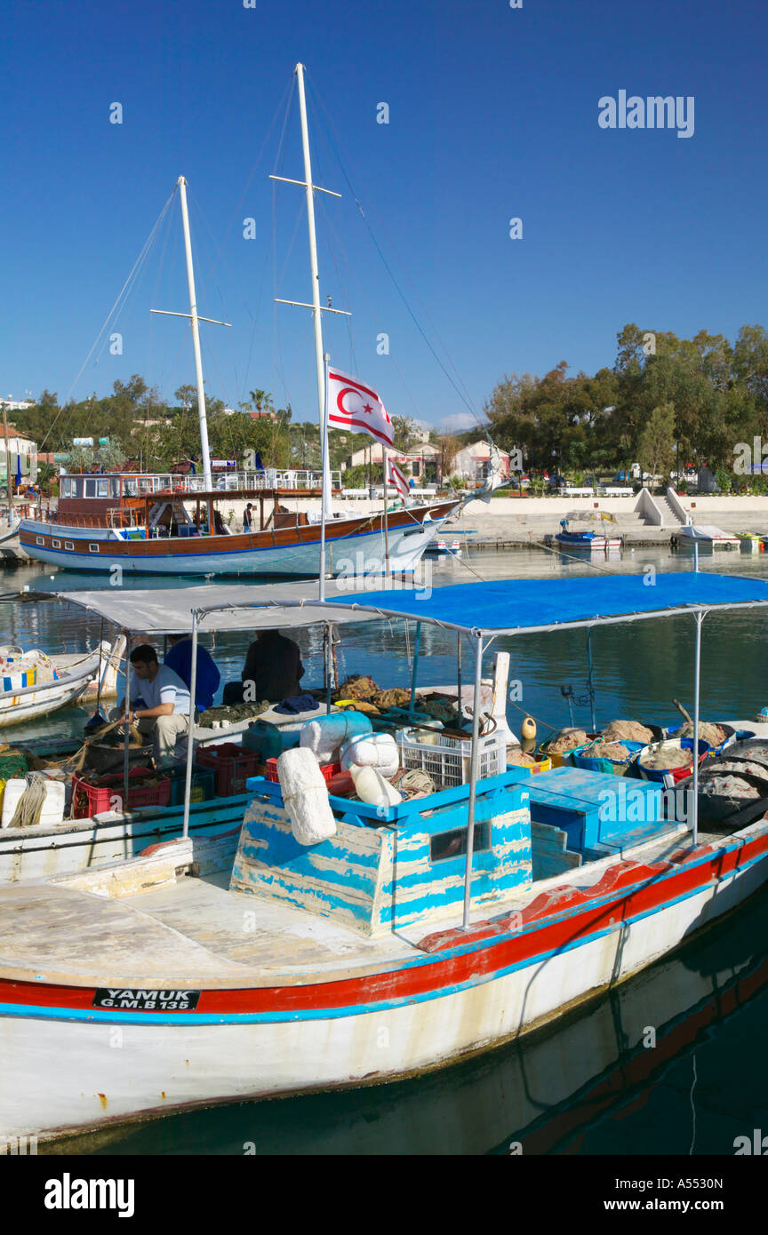 Small fishing boats in Bogaz harbour Karpaz North Cyprus Stock Photo ...