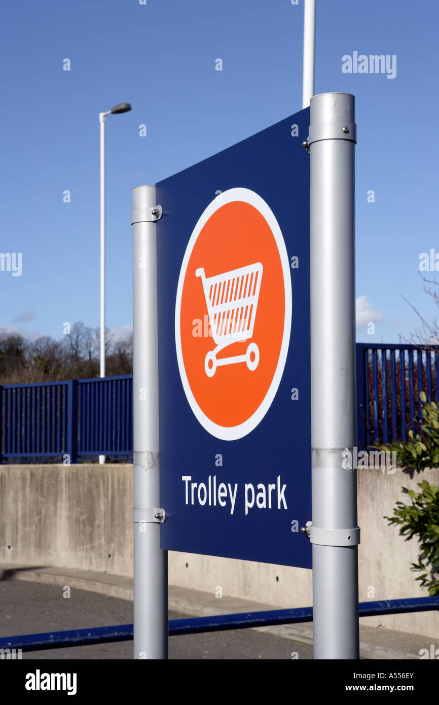Trolley Park sign Stock Photo - Alamy