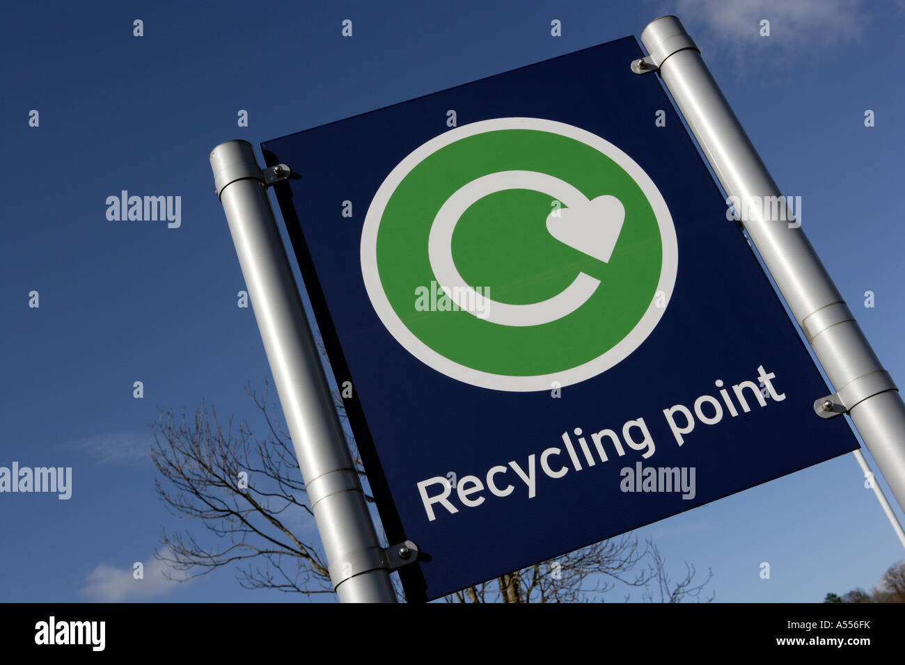 Recycling Point sign Stock Photo - Alamy