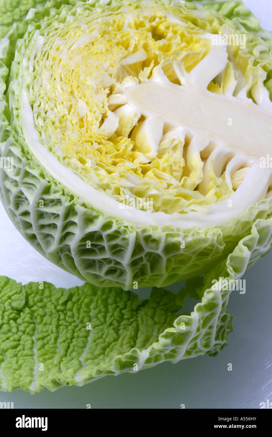 Cabbage cut in half green hi-res stock photography and images - Alamy