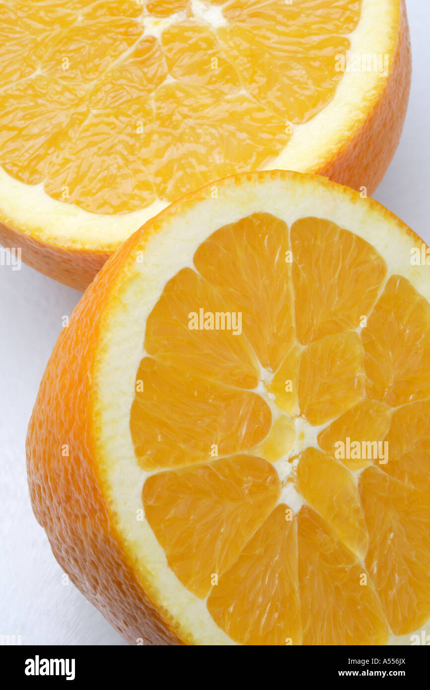 Orange fruit cut close up hi-res stock photography and images - Alamy