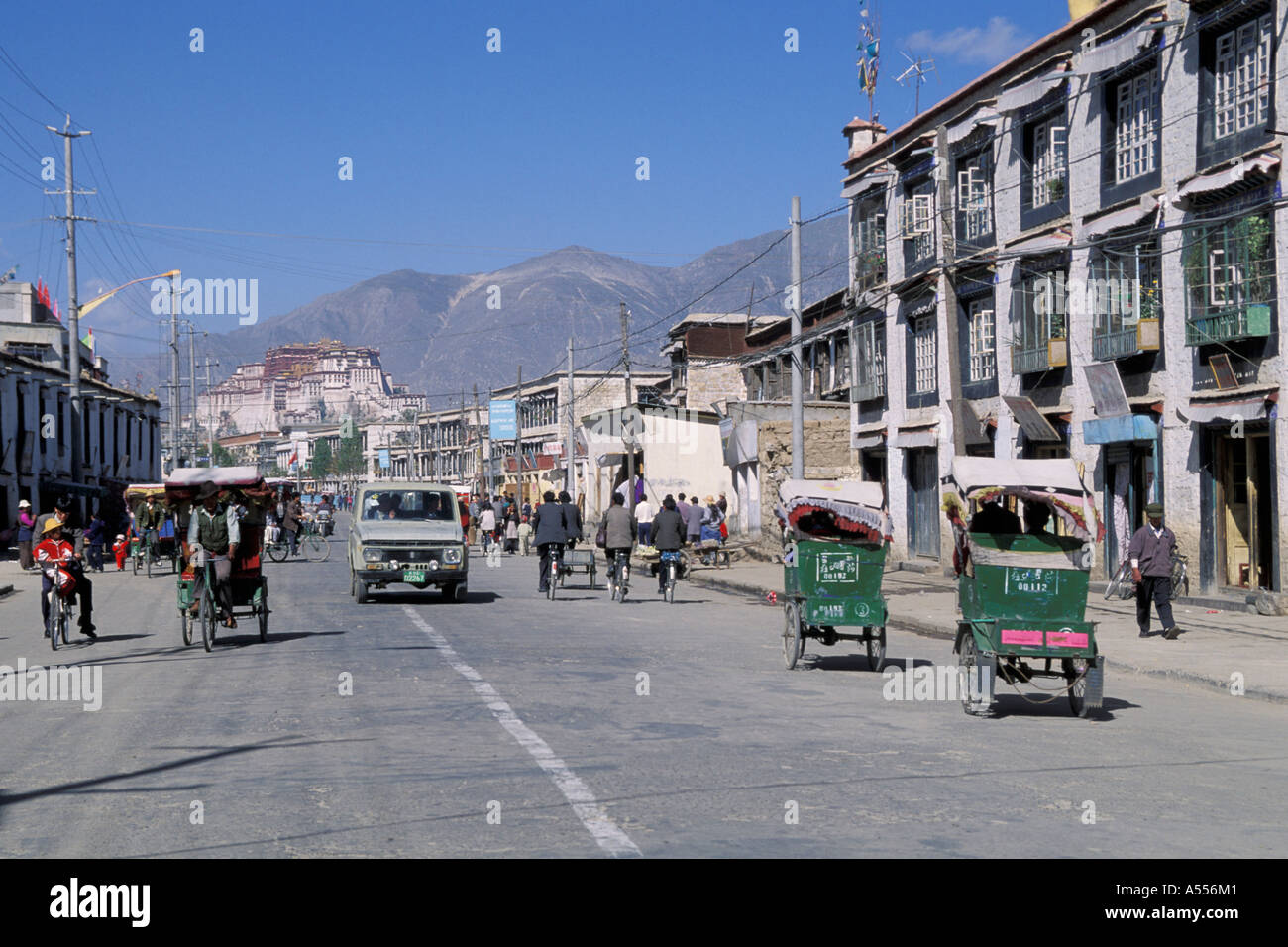 Street scene Lhasa Tibet Stock Photo - Alamy