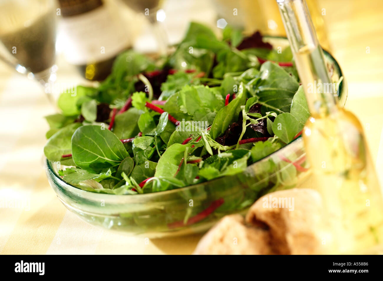 MIXED GREEN SALAD Stock Photo - Alamy