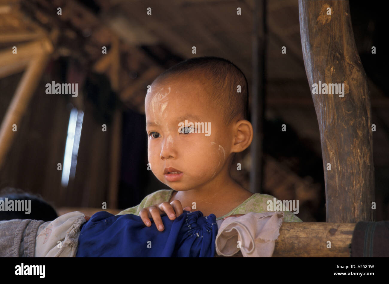 Painet ip2751 face painted thailand child mae burmese refugee camp sot ...