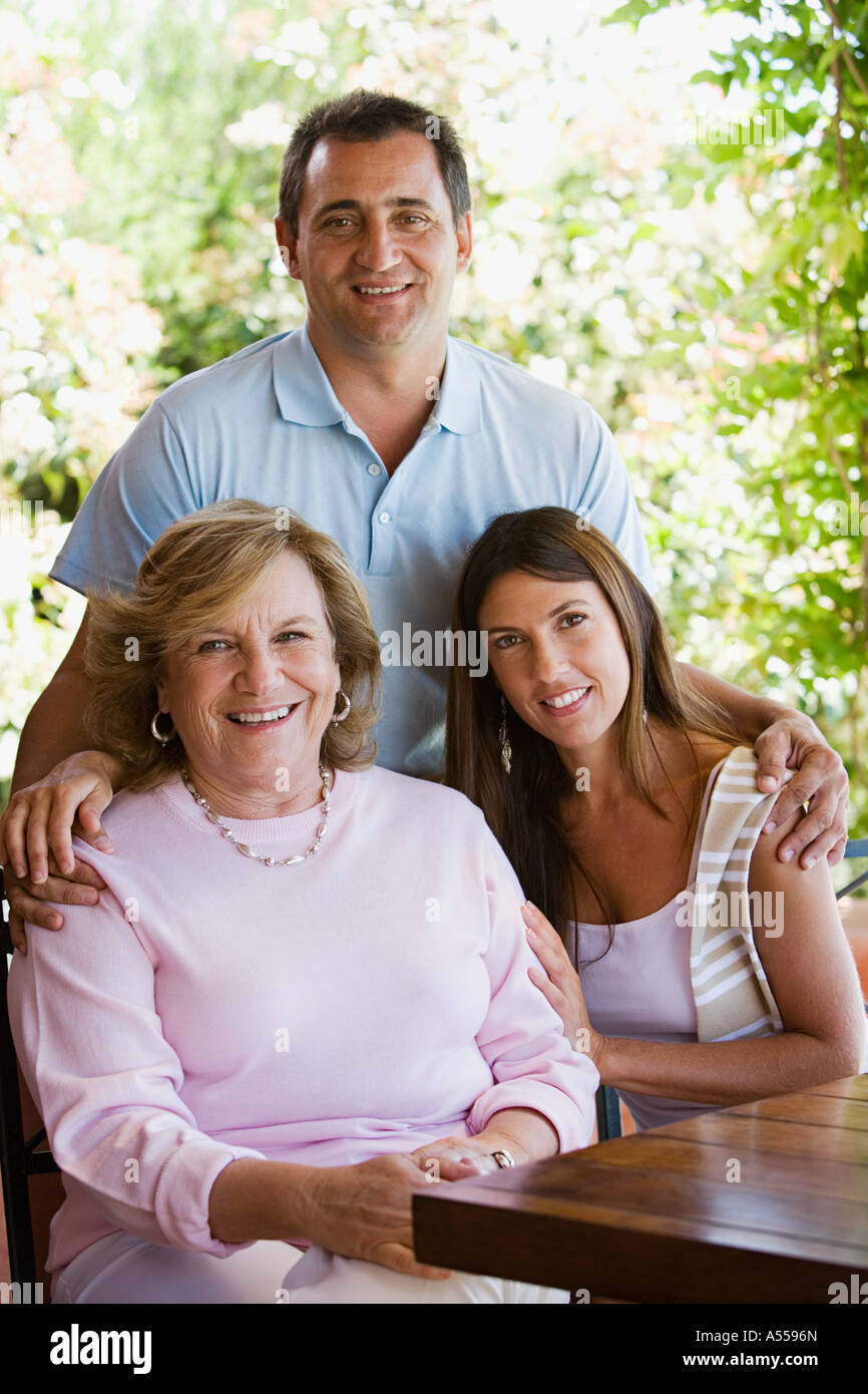 Family trio hi-res stock photography and images - Alamy