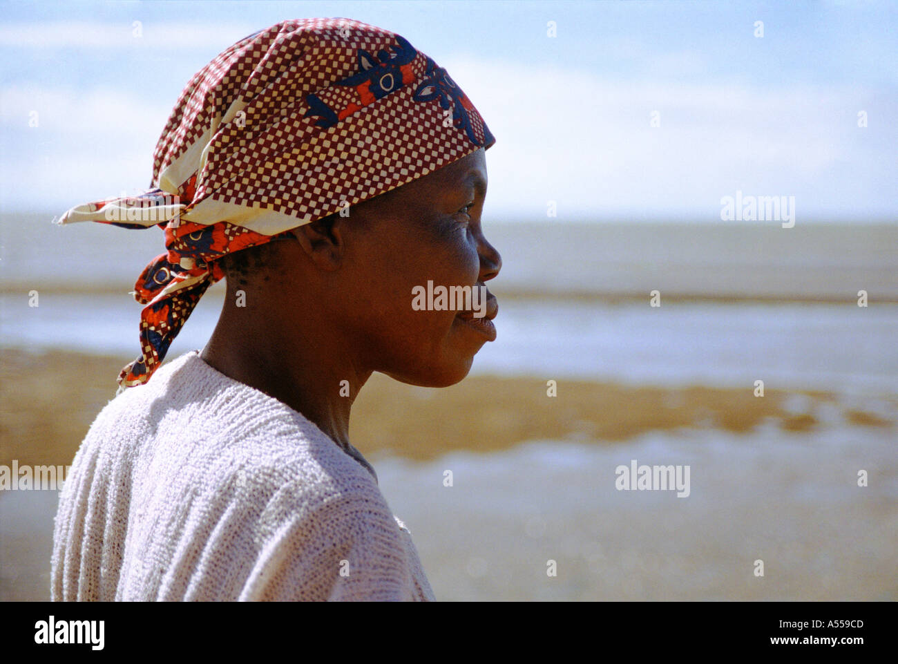 Woman at the Beach in Maputo Mozambique Stock Photo - Alamy
