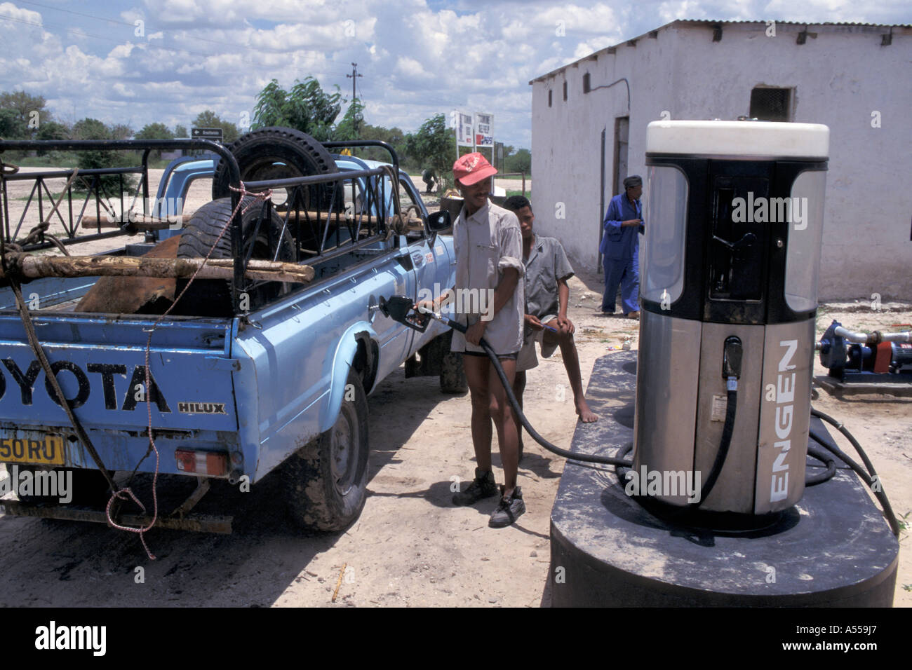Filling station gas station pump petrol Namibia Stock Photo - Alamy