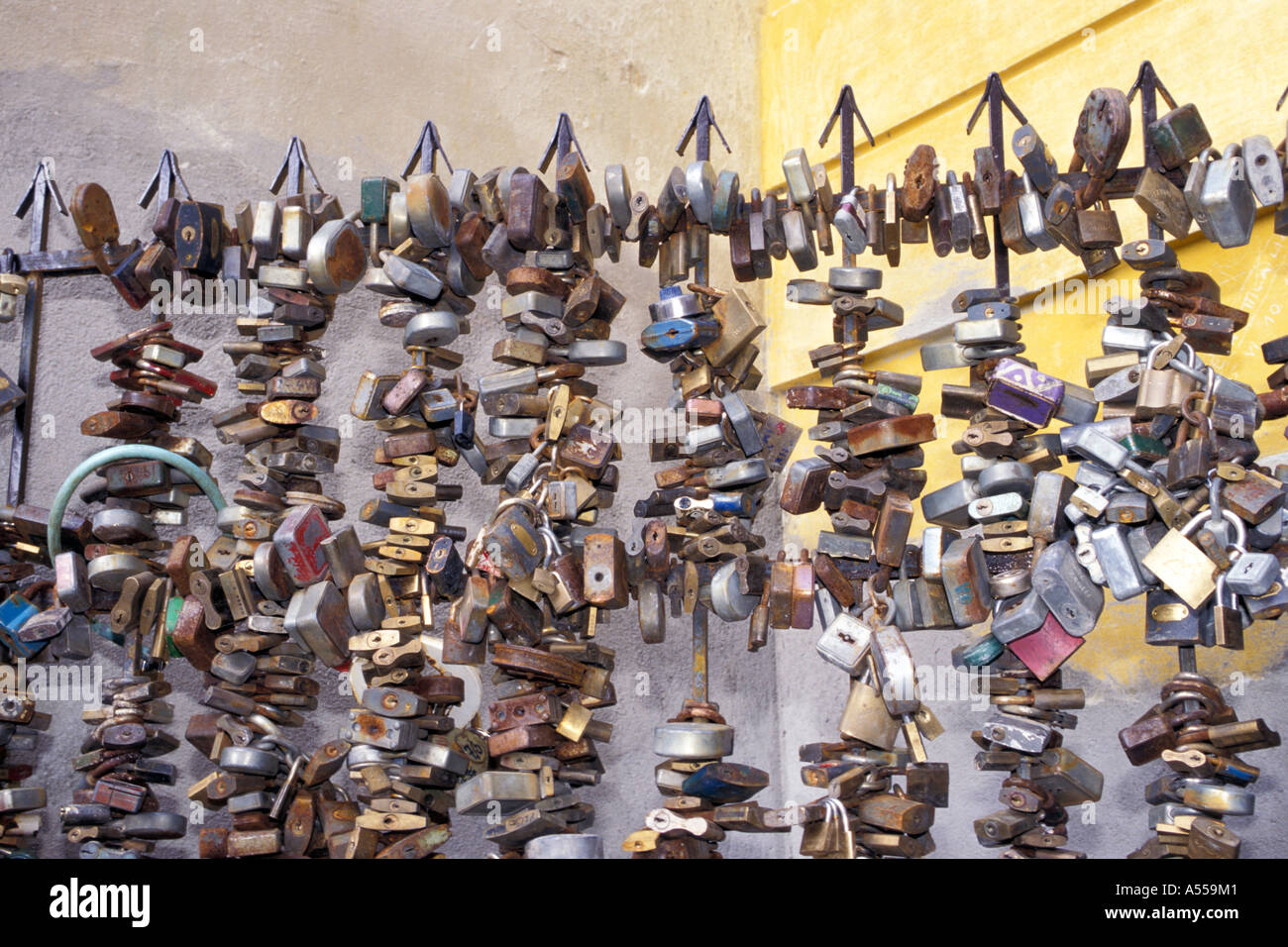 Hungary pecs padlocks on fence hi-res stock photography and images - Alamy