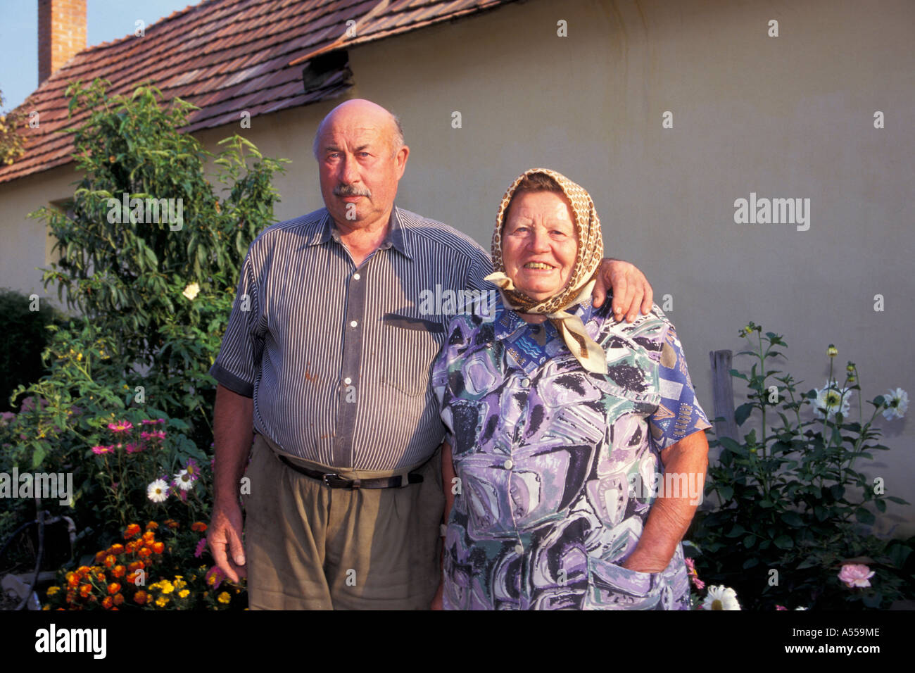 Old Hungarian couple married-couple Hungary Stock Photo - Alamy