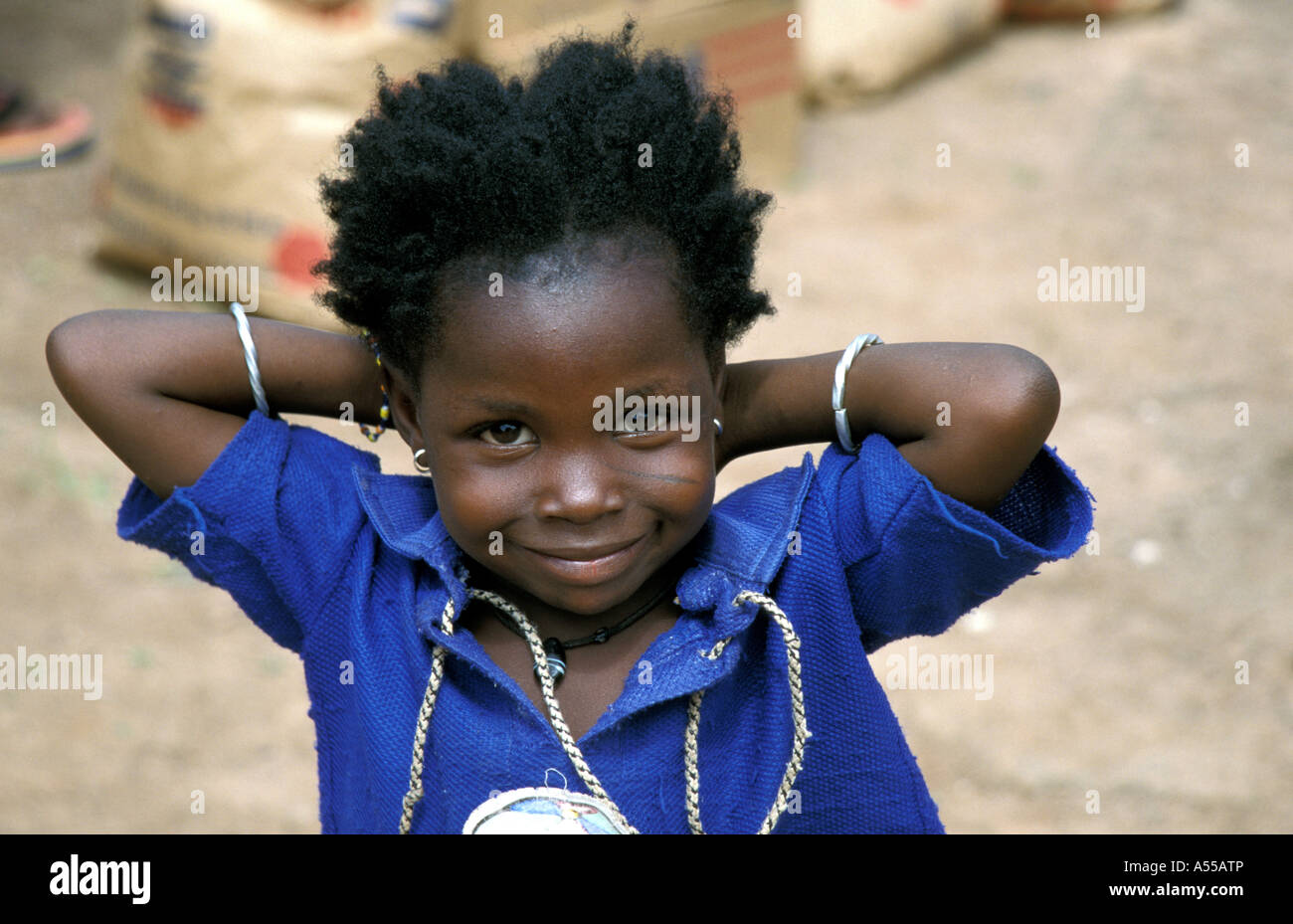 Painet ik0204 benin child hangar village bembereke country developing ...