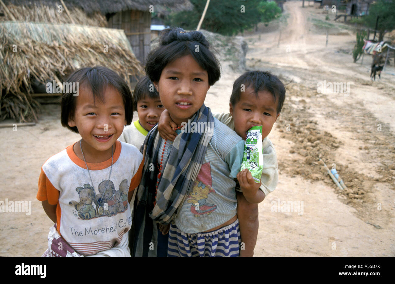 Painet ip2816 9383 children thailand lahu tribal village nasiri chiang ...
