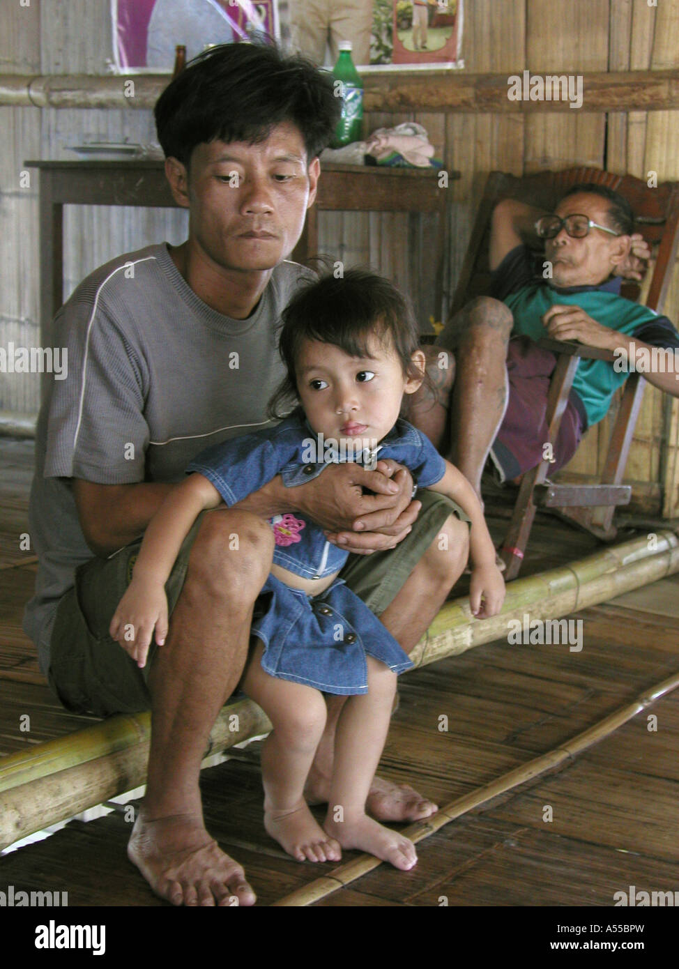 Painet ip2863 9710 thailand father son grandfather burmese refugees mae ...