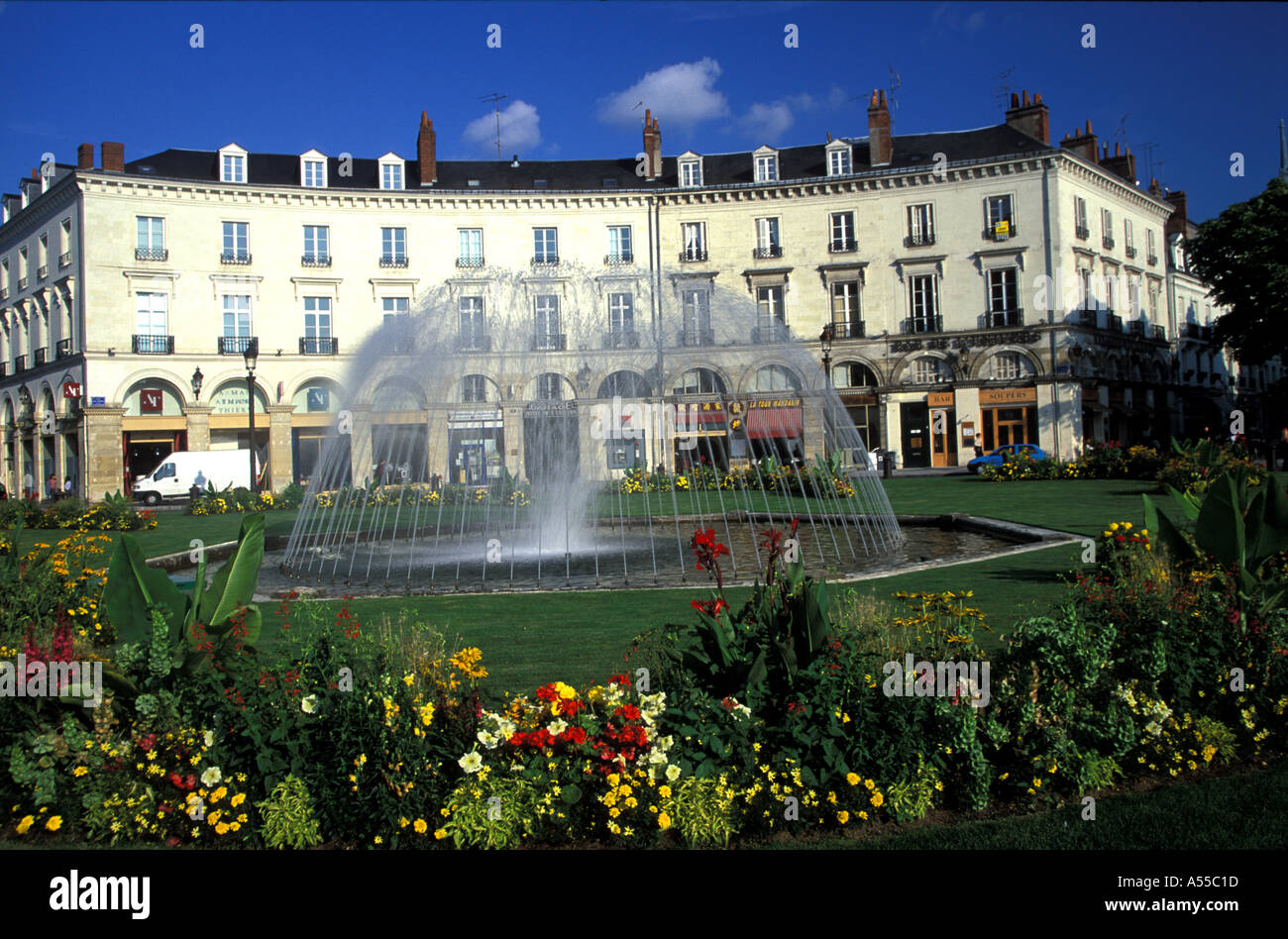 Town Centre Tours France Stock Photo - Alamy