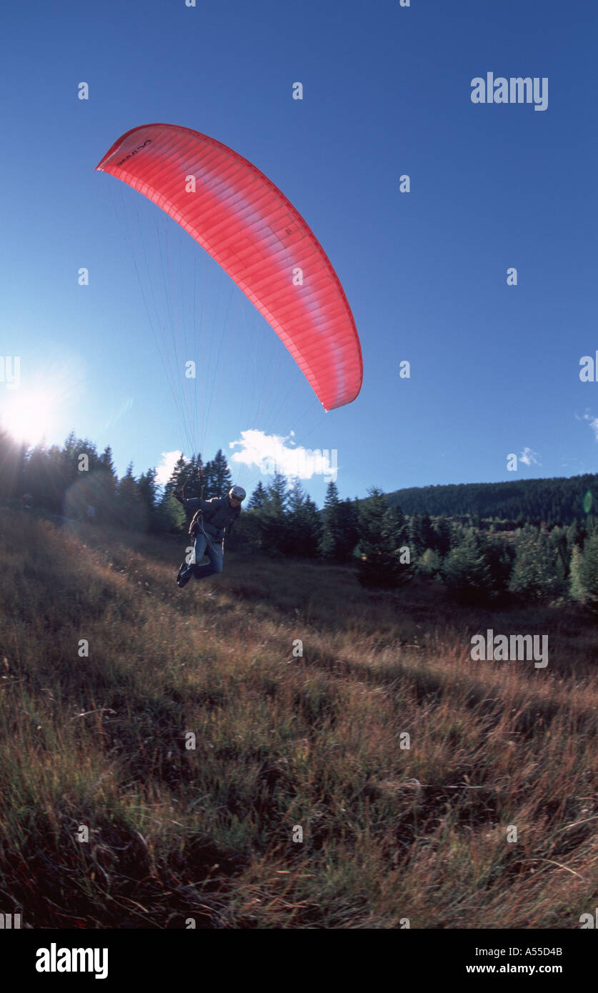 Paraglider take off Stock Photo - Alamy