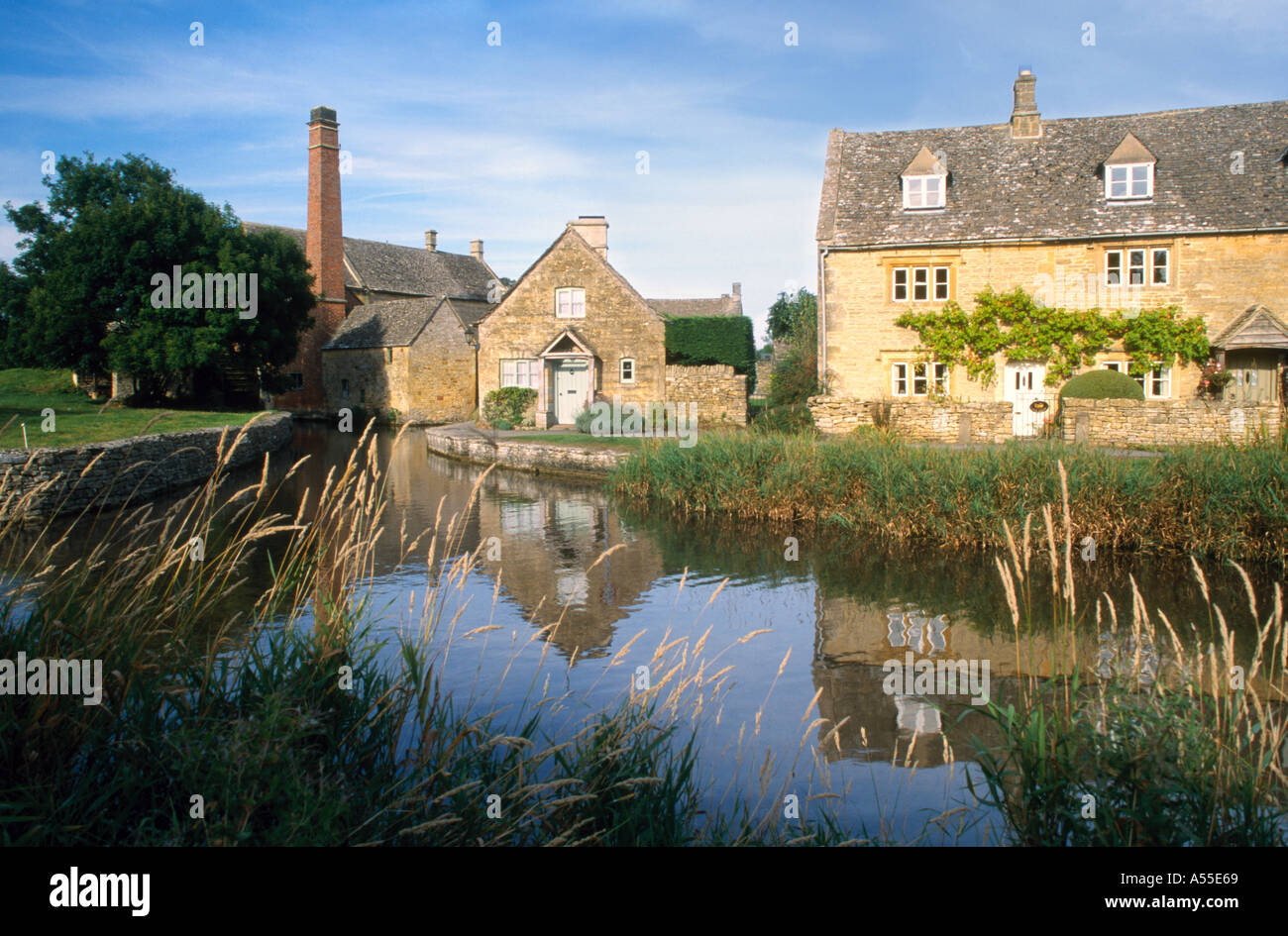 Lower Slaughter Village Cotswolds Stock Photo - Alamy