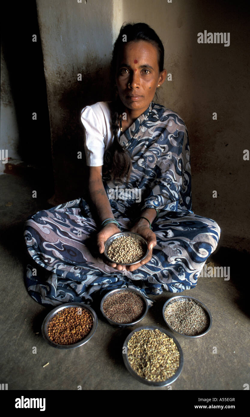 Painet ik0439 india padmanna 30 displaying traditional lentil seeds ...