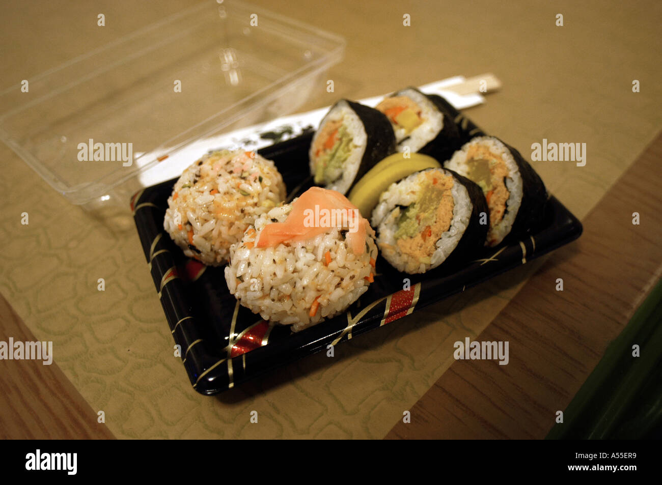 Still life of Korean sushi and rice balls Stock Photo - Alamy