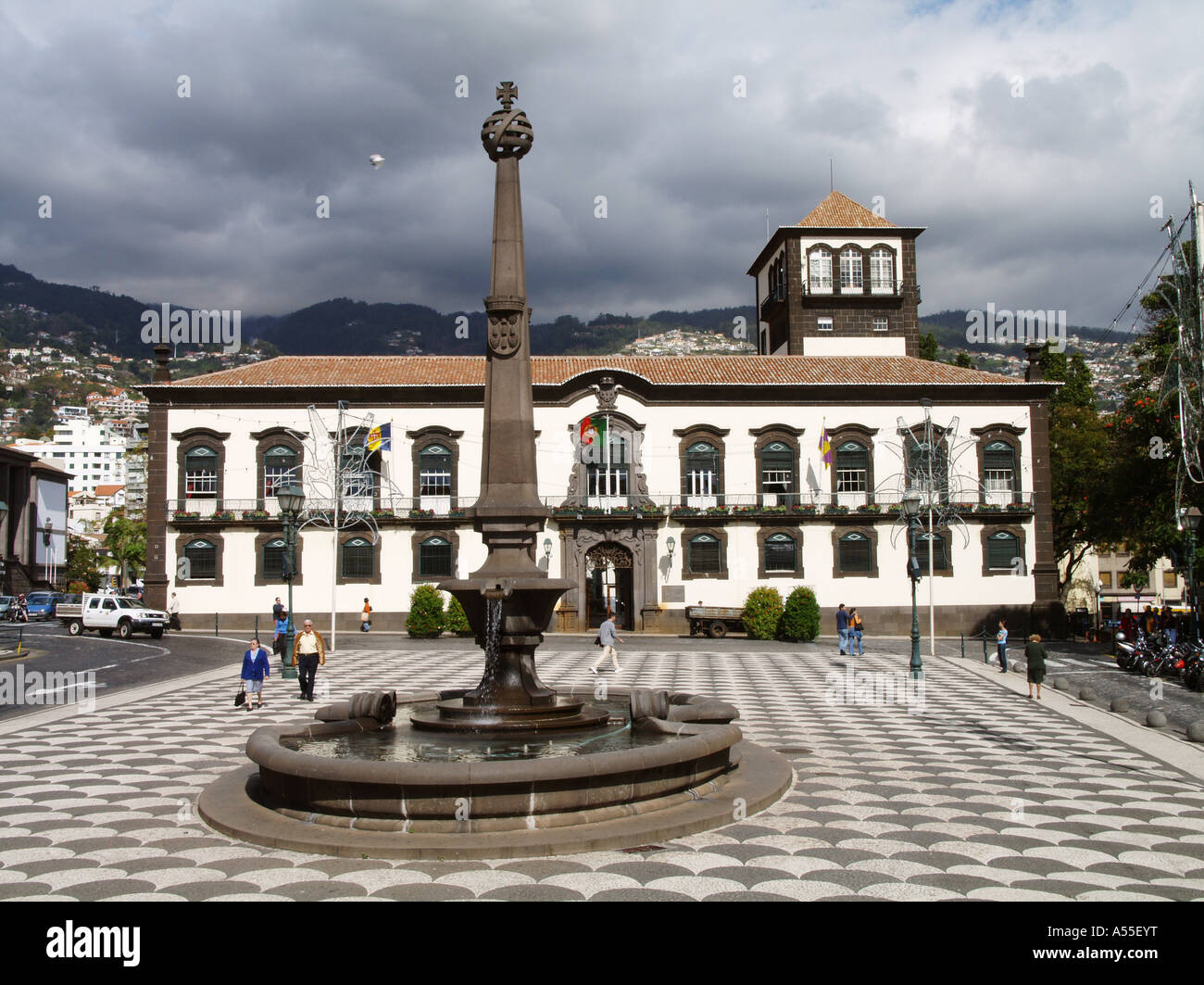 Funchal, city hall, main square Stock Photo - Alamy