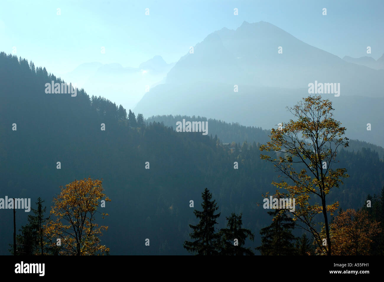 Alpine country shaft in the national park Berchtesgaden, Bavaria ...