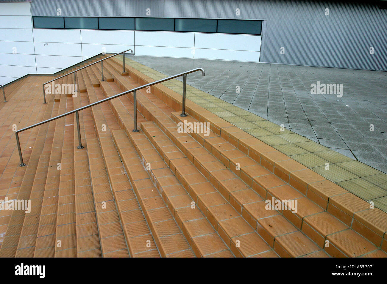 Library steps in Swindon Stock Photo - Alamy