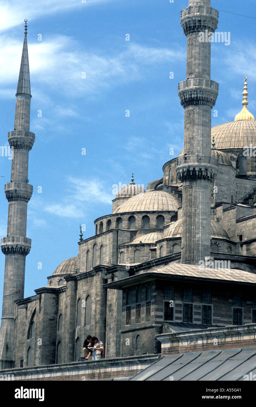 Europe Turkey Istanbul Blue Mosque Sultan Ahmet Mosque minaretts domes ...