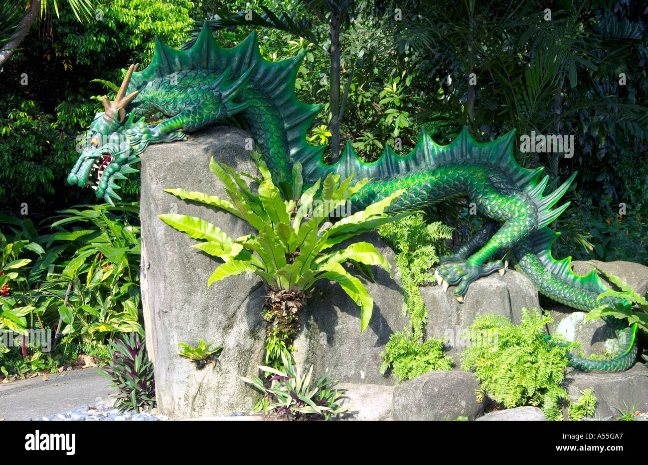 Dragon figure on Sentosa Island in Singapore Stock Photo - Alamy