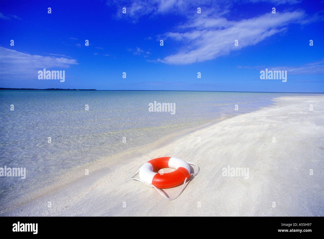 Life ring on beach in Key West Florida USA Stock Photo - Alamy